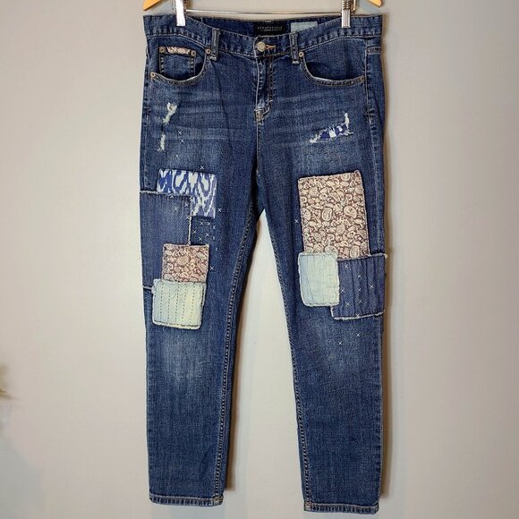 Vintage | Jeans | Patchwork Jeans Womens Y2k Aeropostale Boyfriend ...